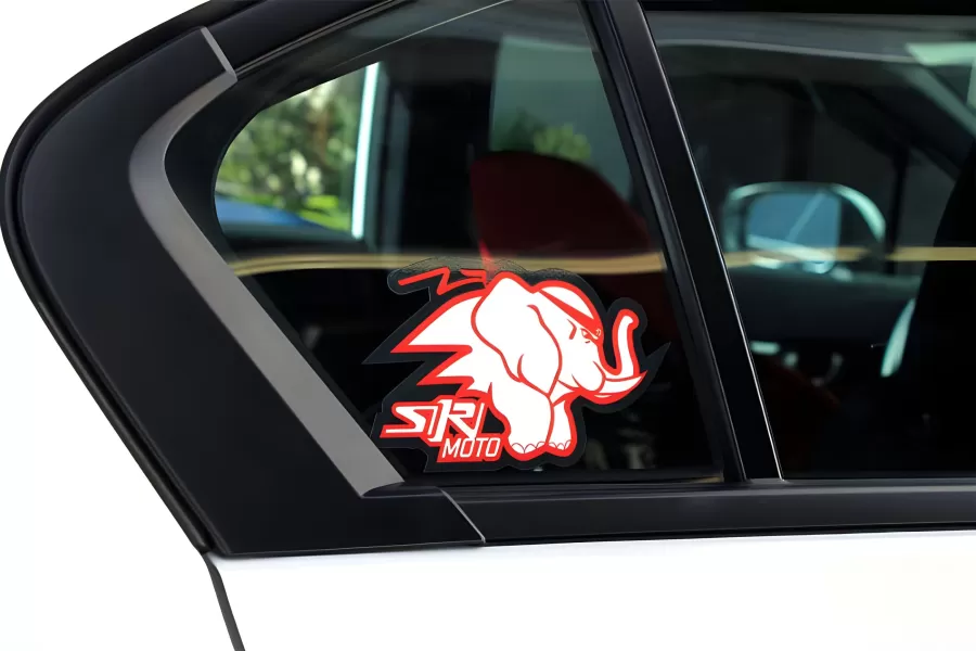 SiriMoto Elephant Mascot Die Cut Vinyl Decal for 2021 Toyota Sienna