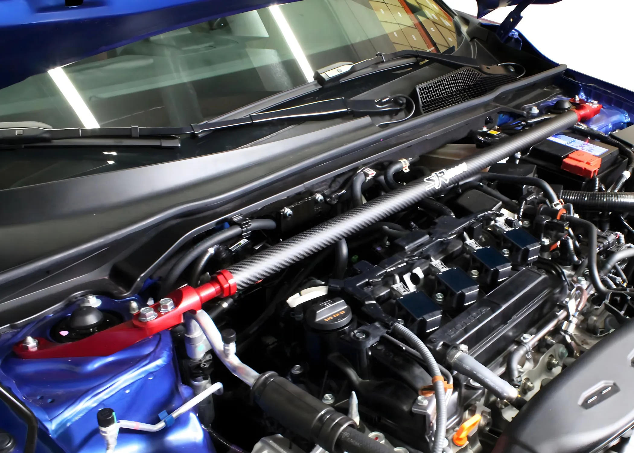 SiriMoto Phase 2 Ultra Carbon Fiber Front Strut Bar for 11th Gen Honda ...